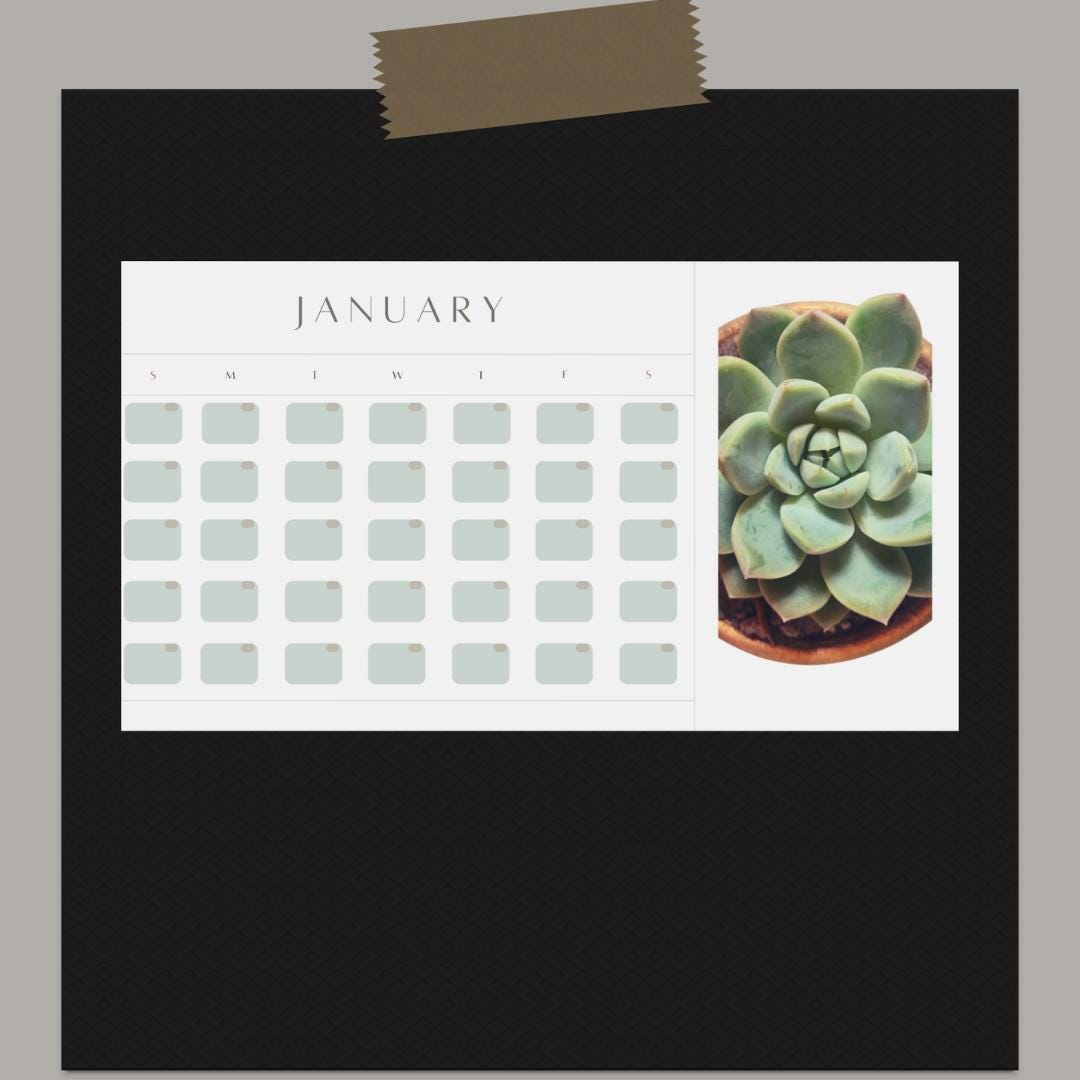 Printable Calendar Plants Theme - Etsy