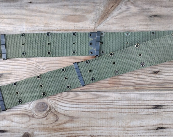Original Vietnam War Era Canvas M1956 M56 Pistol Belt LBE for Canteen ...