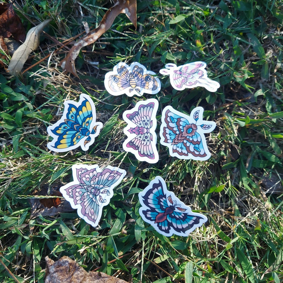 Mini Moth Stickers, Cute Moth, Colorful Sticker, Animal Sticker, Nature ...