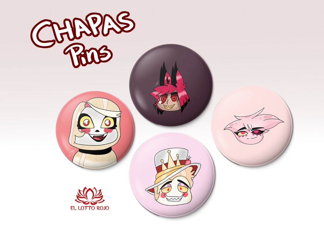 Hazbin Hotel Badges, Alastor Pins, Charlie Pins, Angel Pins, Lucifer ...