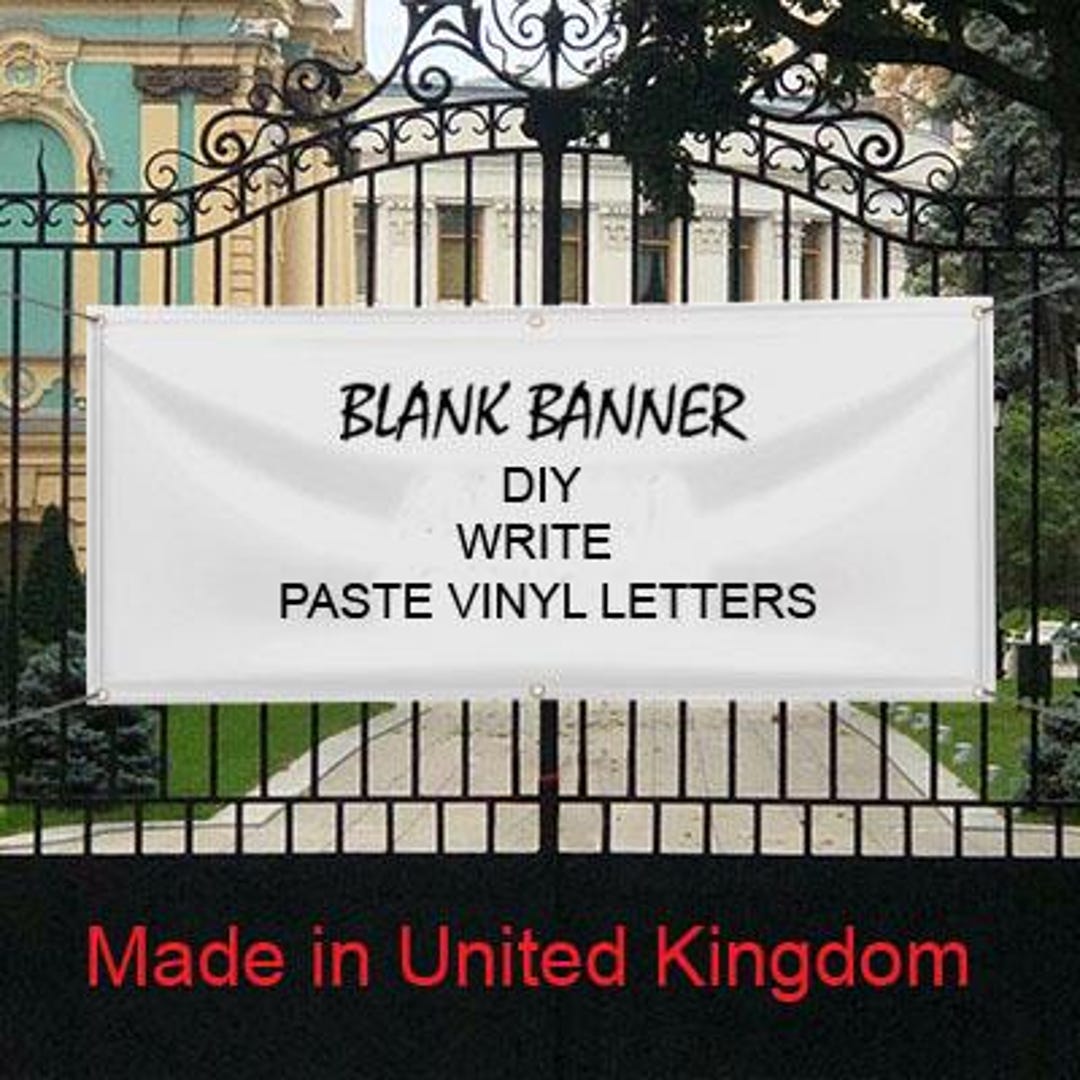 1'x3' DIY Blank White PVC Mesh Banners Hemmed & Eyeletted Made in UK - Etsy