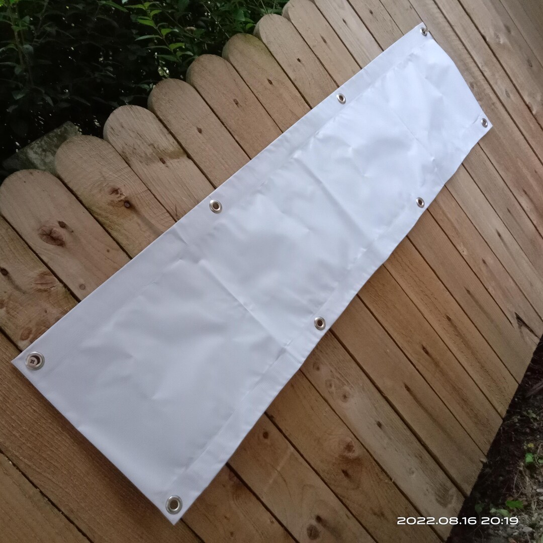DIY Blank White PVC Mesh Banner Hemmed & Eyeletted Choose From Various ...
