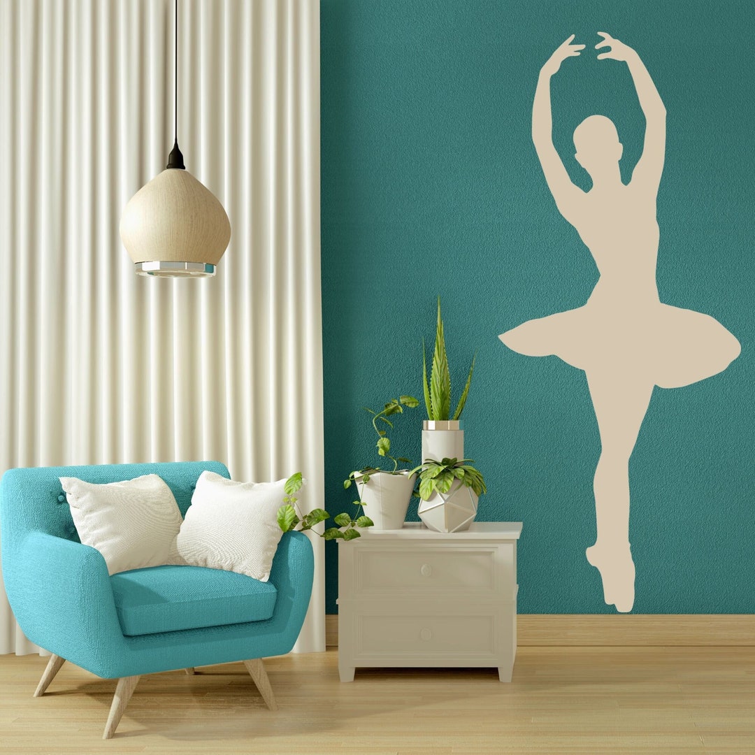 BALLERINA Vinyl Decal, Ballet Dancers, Ballet Studio Decor Ballerina ...