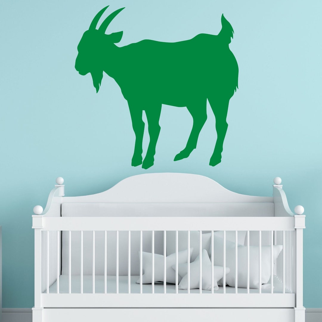 GOAT Vinyl Decal Goat Silhouette Mountain Goat Svg Silhouette Wall ...