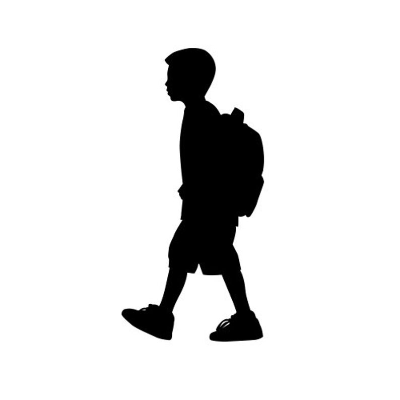 SCHOOL BOY WITH Bag Vinyl Decal, Wall Art, Vinyl, Wall Stickers, Vinyl ...