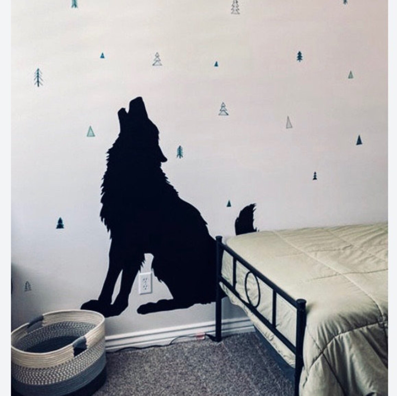 WOLF Vinyl Decal, Wolf Silhouette, Wolf Sticker, Howling Wolf, Laptop ...