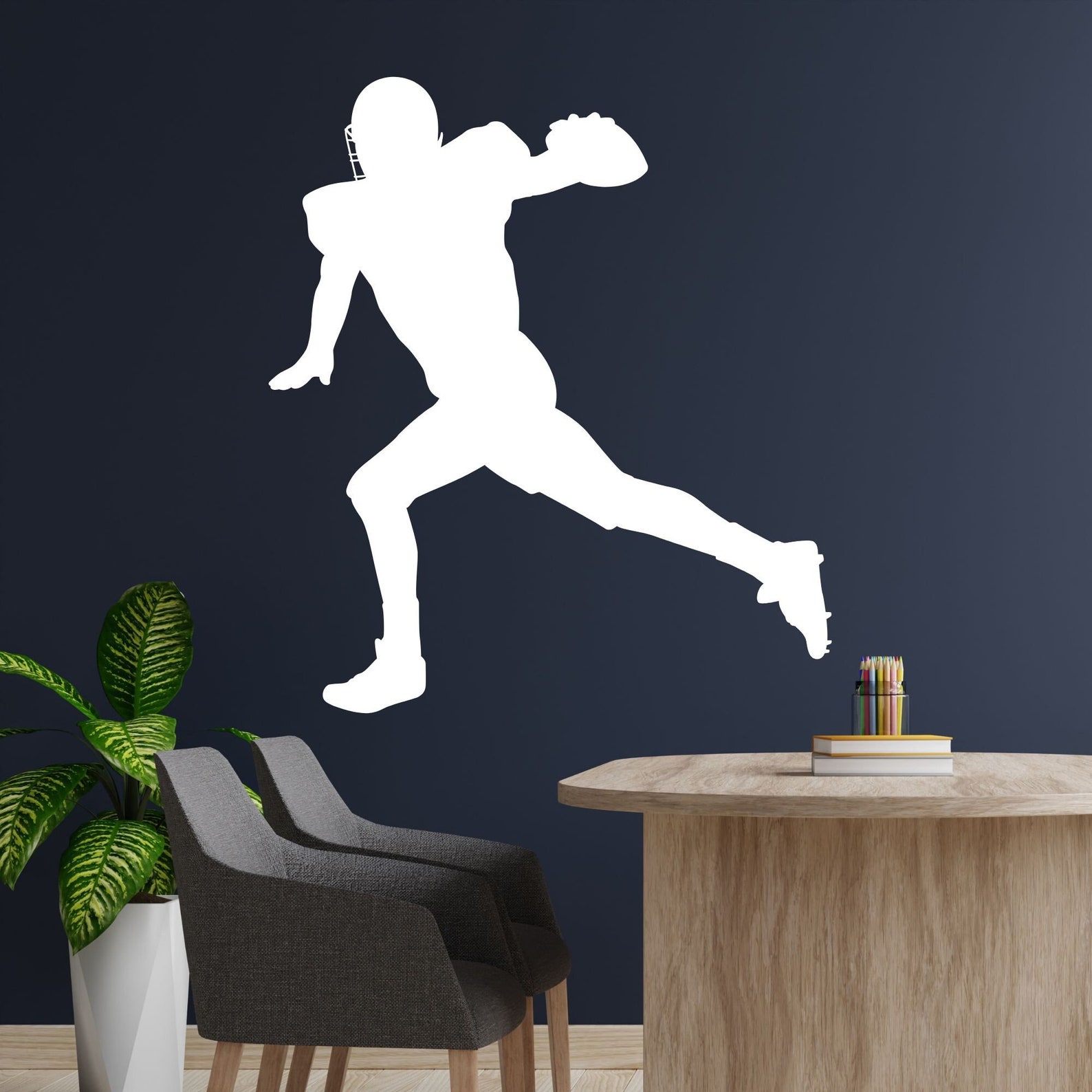 FOOTBALL PLAYER Vinyl Decal High Quality Detailed Wall Vinyl - Etsy