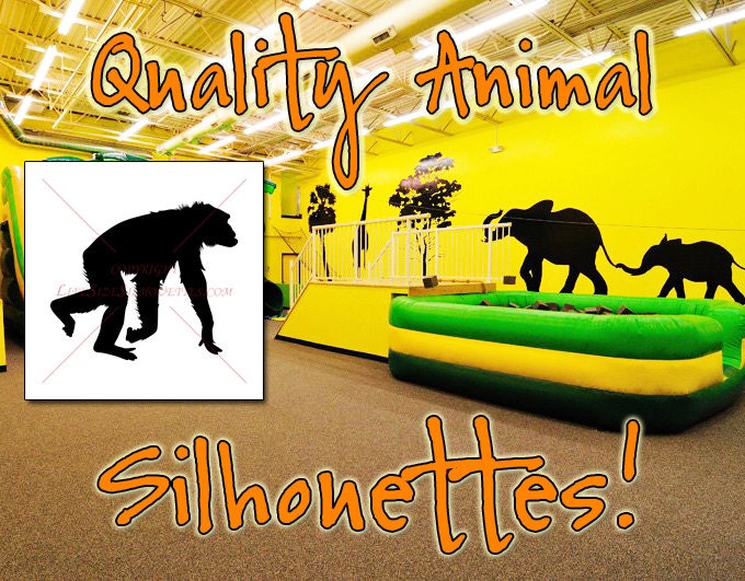 CHIMPANZEE Vinyl Decal, Vinyl Aesthetic Gift, Wall Decal 32, Monkey ...