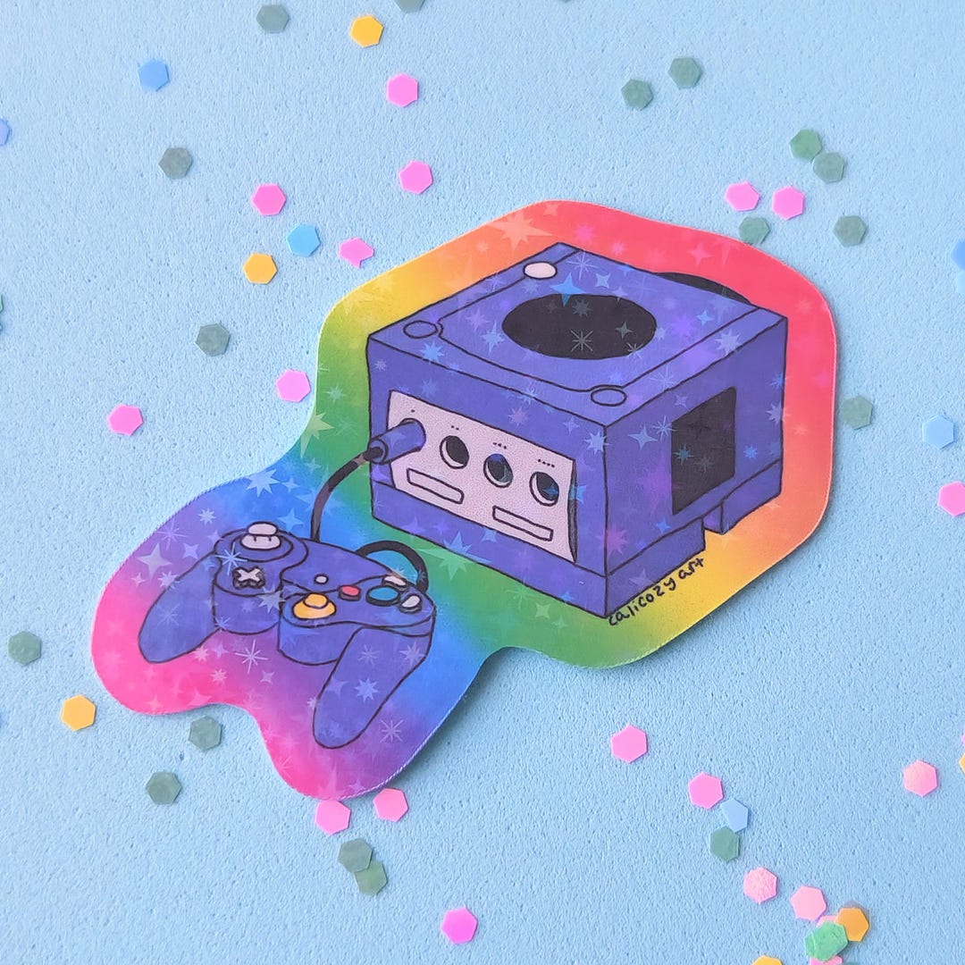 Rainbow Gamecube (gaycube) Sticker - Etsy