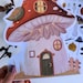 Mushroom House, Printing Mushroom House, Fall Art Activity, Autumn ...