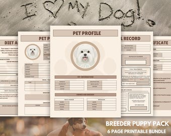 Fillable Breeder Puppy Pack, Dog Breeder Records, Dog Breeder Forms ...