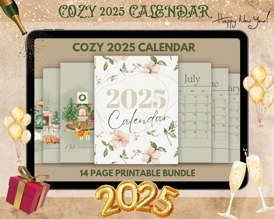 Digital 2025 Calendar-a6 Table Calendar PRINTABLE JPG - Etsy