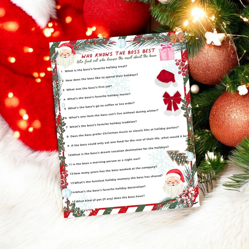 Who Knows the Boss Best - Fun Christmas Office Game Holiday Party ...