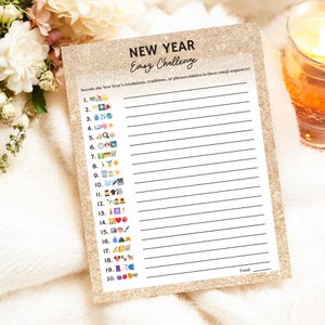 Fun New Year Emoji Challenge Printable Game 2025 – Activities for ...