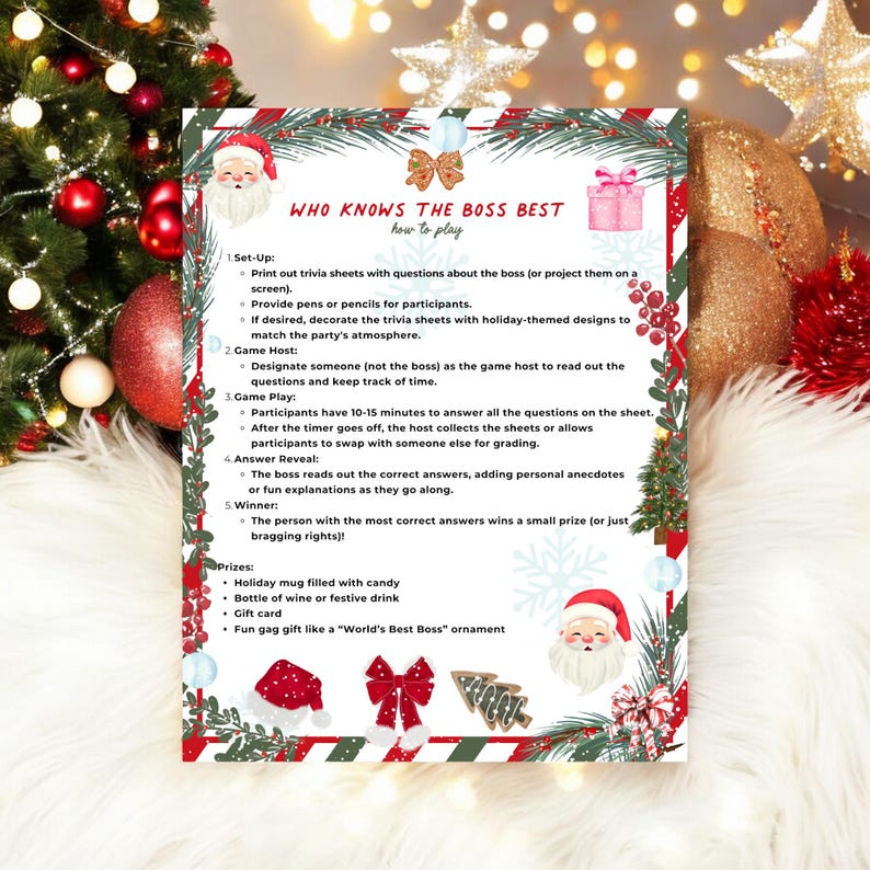 Who Knows the Boss Best - Fun Christmas Office Game Holiday Party ...