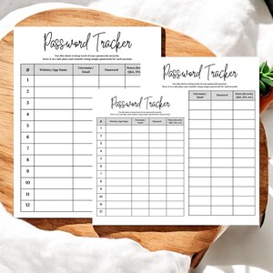 Printable Password Tracker – A4, A5 & 8.5x11 PDF Journals - Etsy