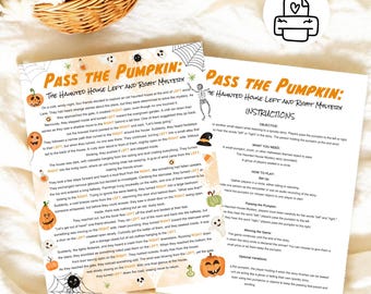 Pass the Pumpkin Printable Halloween Left Right Game, Fun Activities ...