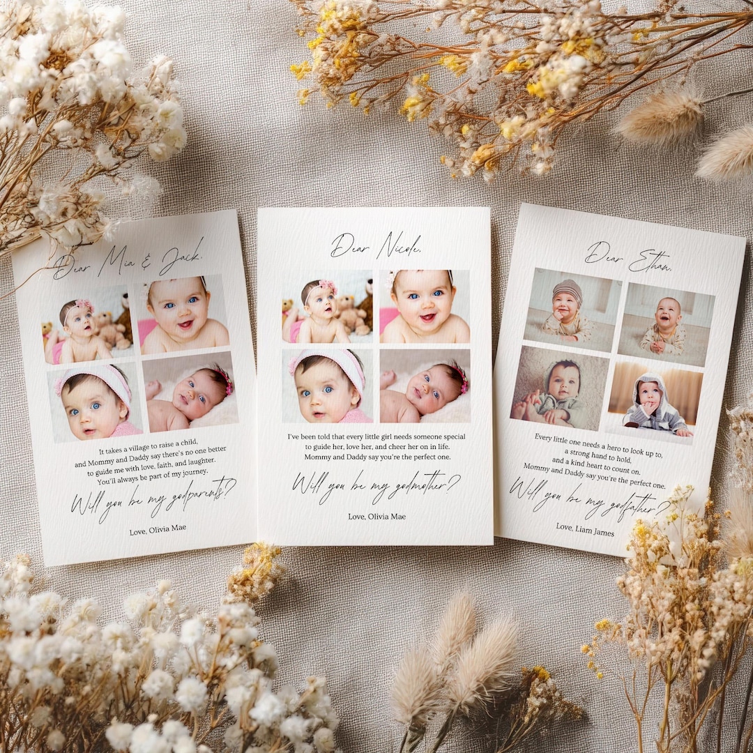 Godparent Proposal Photo Card, Baptism Keepsake (digital Download) - Etsy
