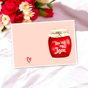 You're My Jam Hand Illustrated Valentine Card - Digital Printable Flat ...