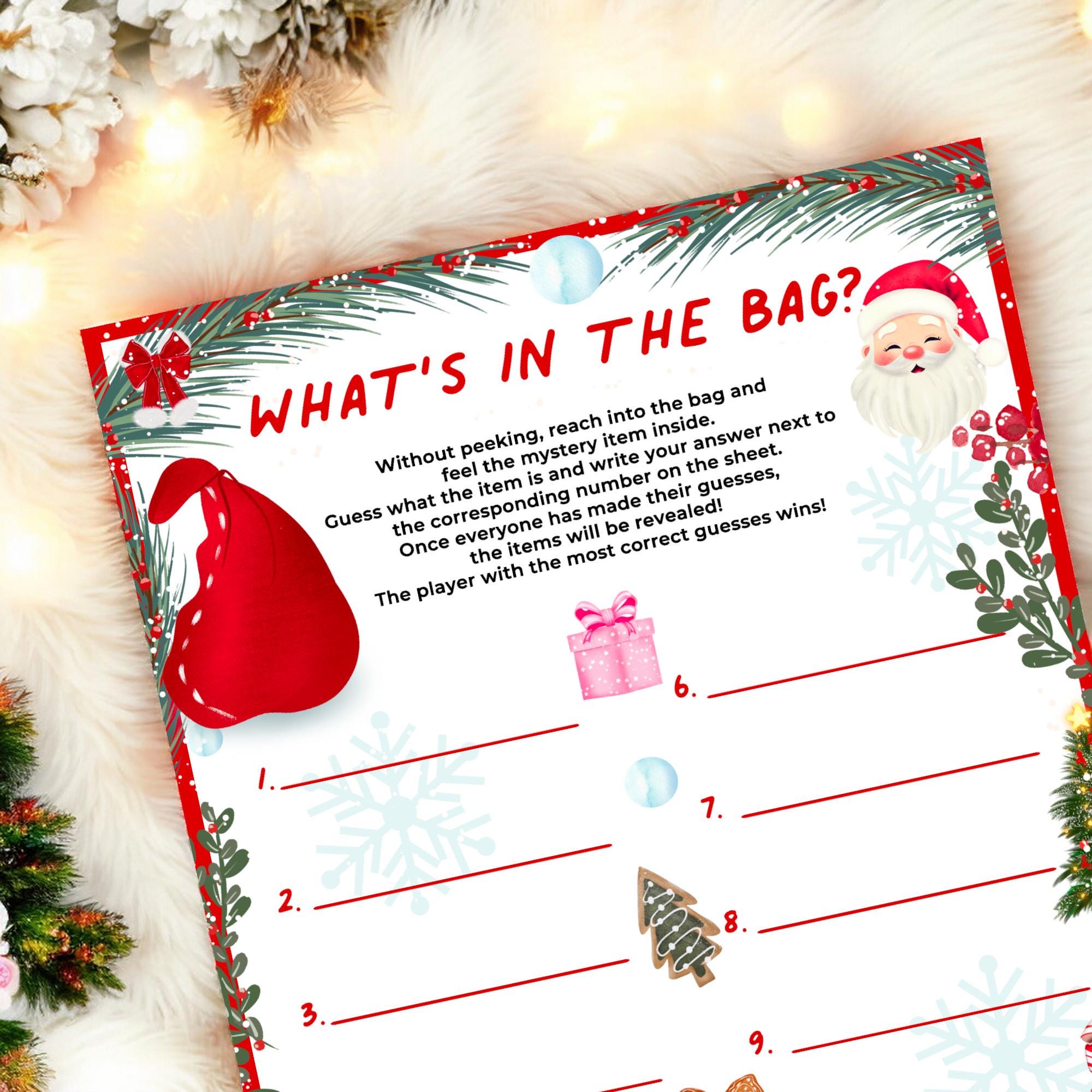 What's in the Bag Christmas Game and Instructions | Fun Holiday ...