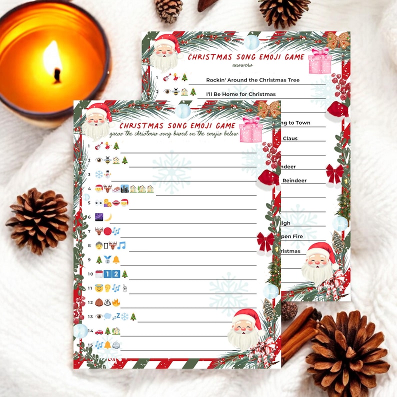 2 Printable Christmas Emoji Games - Movie & Song With Answer Key ...