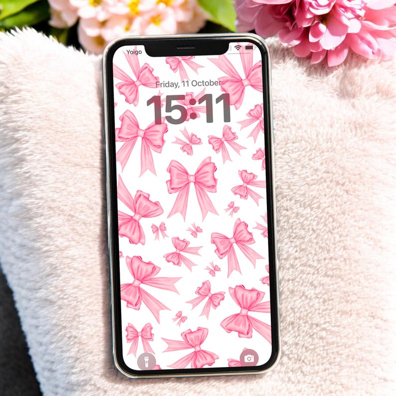 Cute Pink Coquette Bows | Positive Affirmation Smartphone Wallpapers ...