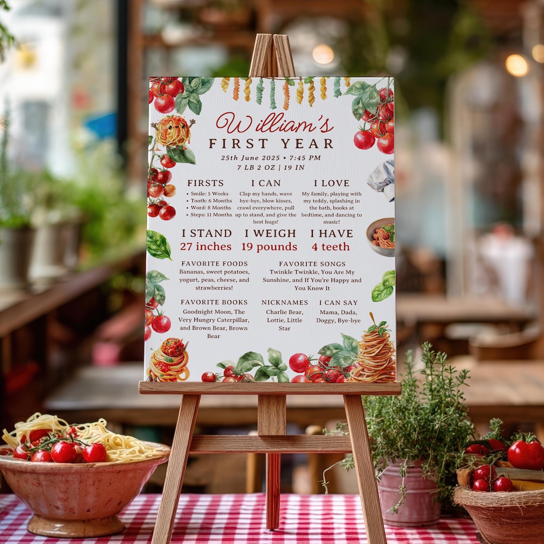 Printable Holy Cannoli Our Little Meatball is One Milestone Board ...