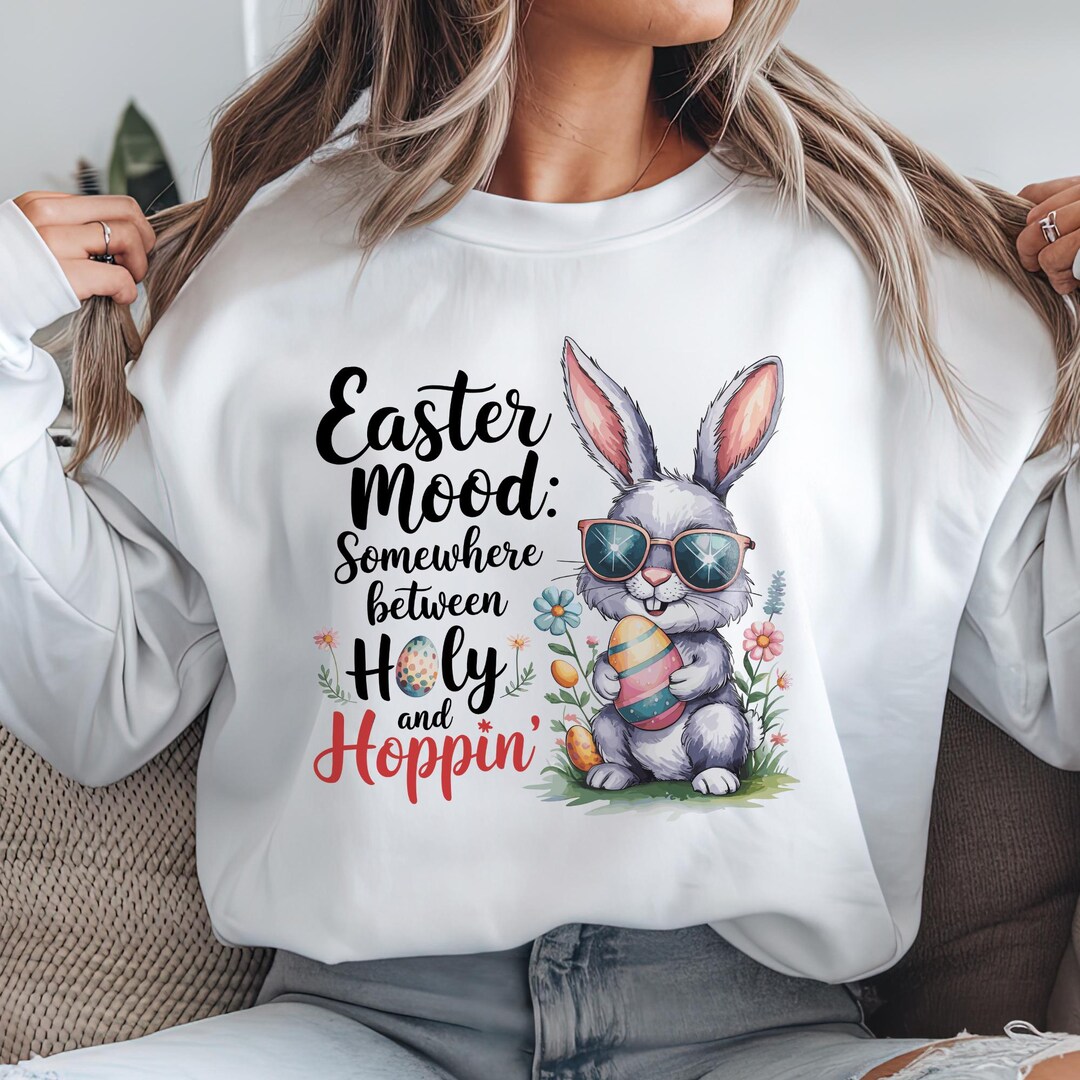Holy and Hoppin’ Funny Easter Bunny PNG, Cool Bunny With Sunglasses ...