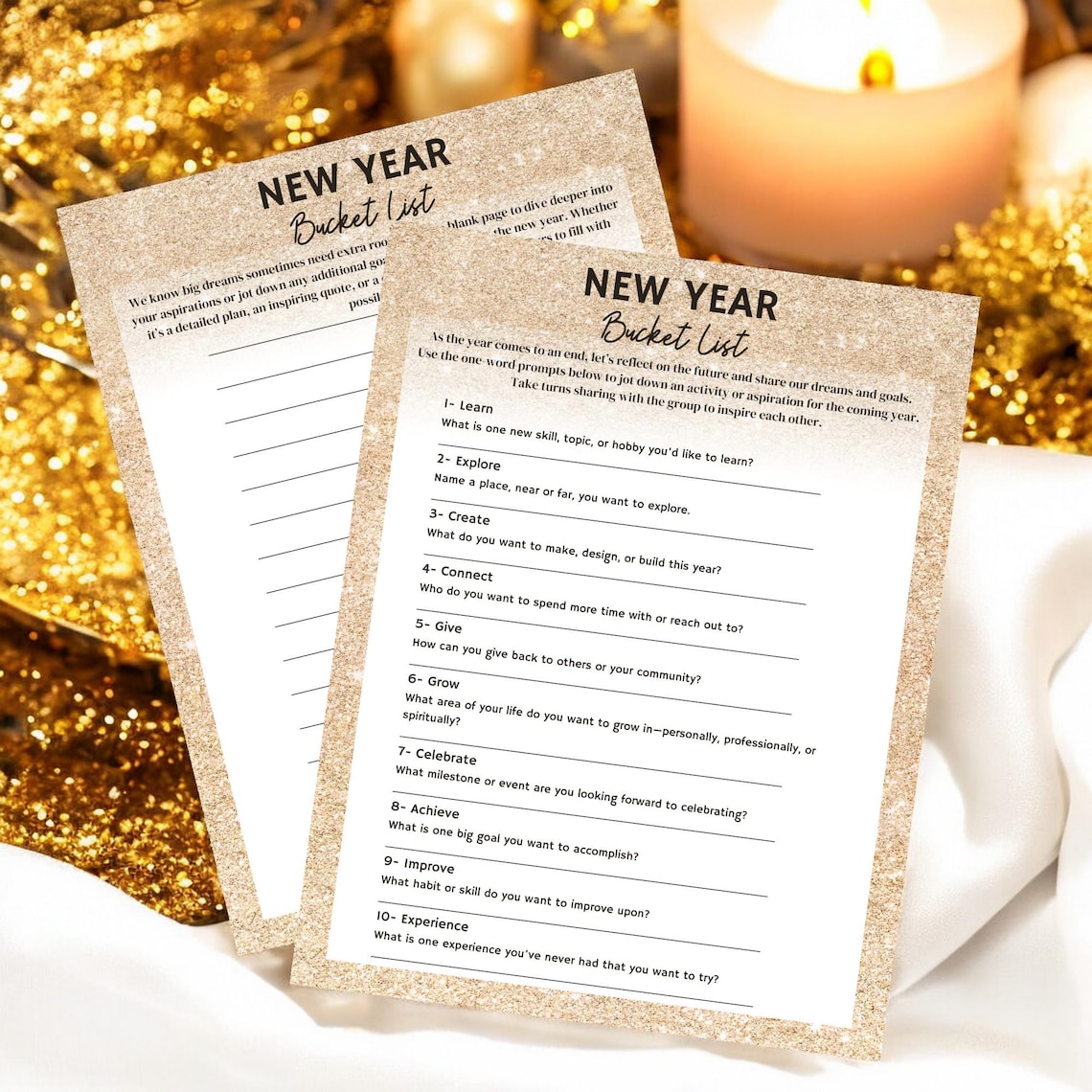 New Year Bucket List Printable Game 2025 - Mindful Activities for Kids ...