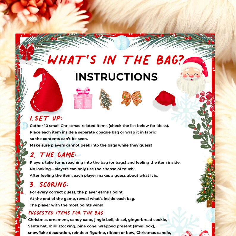 Christmas "what's in the Bag" Game | Holiday Party Printable (digital ...