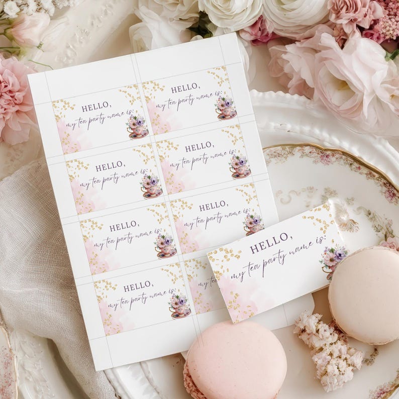 Printable What's Your Tea Party Name Game – Fun Printable Activity for ...