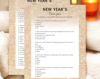 Printable New Year's Eve Trivia Game 2025 (with Answers) – Fun Office ...
