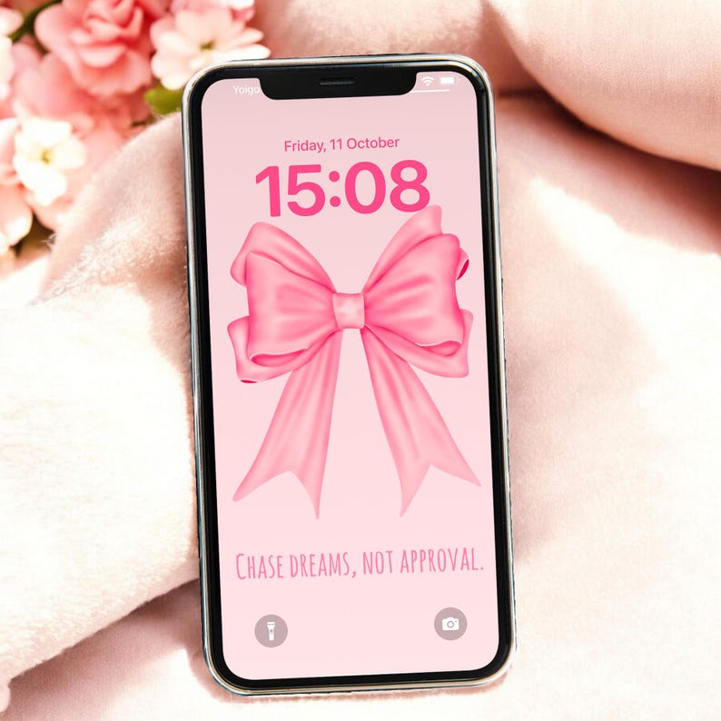 Cute Pink Coquette Bows | Positive Affirmation Smartphone Wallpapers ...