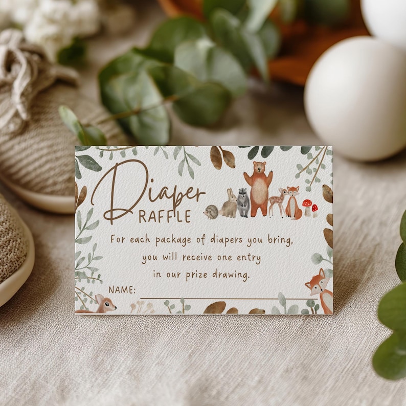 Mini paquete imprimible para baby shower con temática de bosque: linda ...