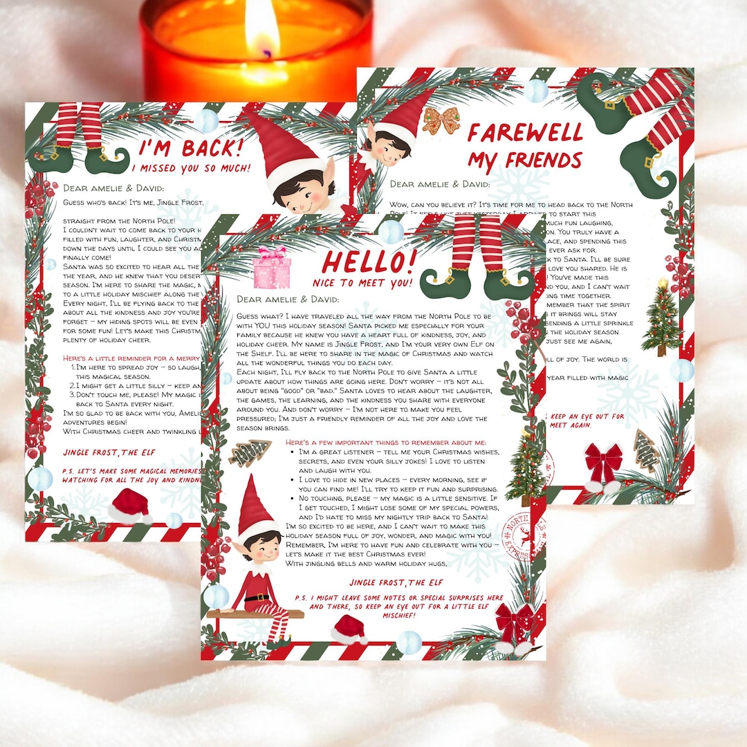 Editable Elf Letters. Christmas Printable Elf Arrival Letter,first Time ...