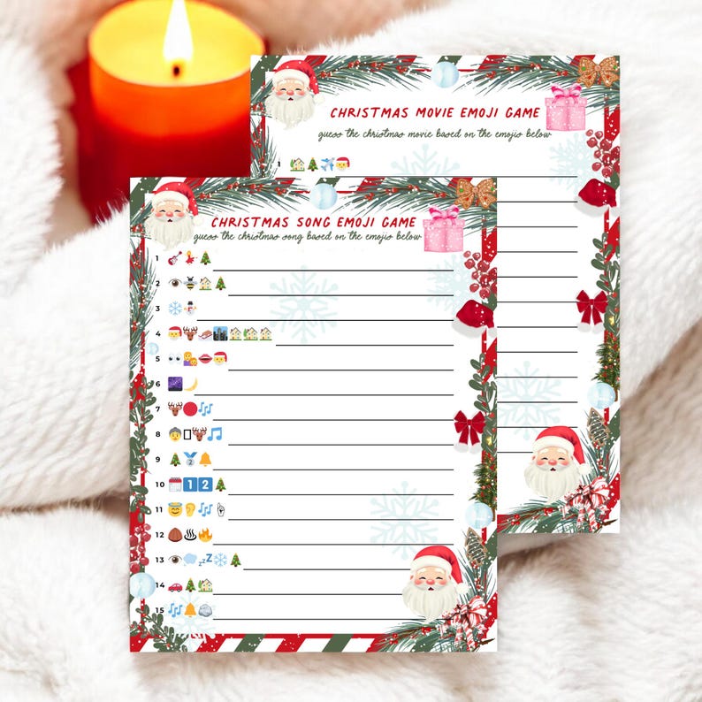 2 Printable Christmas Emoji Games - Movie & Song With Answer Key ...