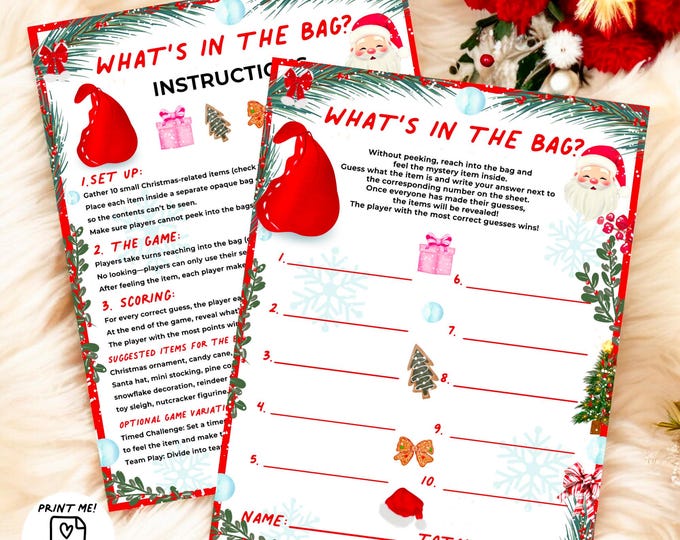 What's in the Bag Christmas Game and Instructions | Fun Holiday ...