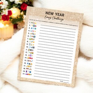 Fun New Year Emoji Challenge Printable Game 2025 – Activities for ...