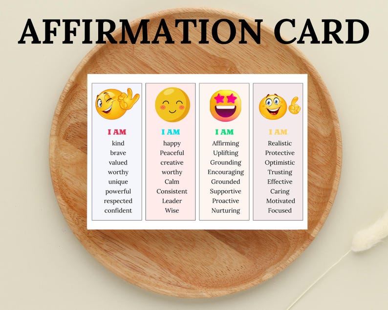 I Am Affirmation Card Printable for Kids, Positive Affirmations, Kids ...