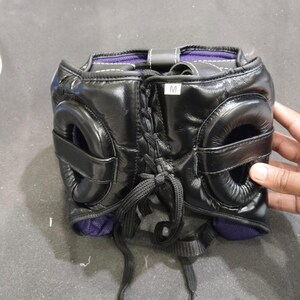 Custom Black Leather Boxing Gear Set With Chrome Heart Cross Stitching ...