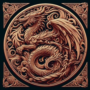 Laserburn Engrave Files Dragon Coasters V3, Round Coasters Bundle 3D ...