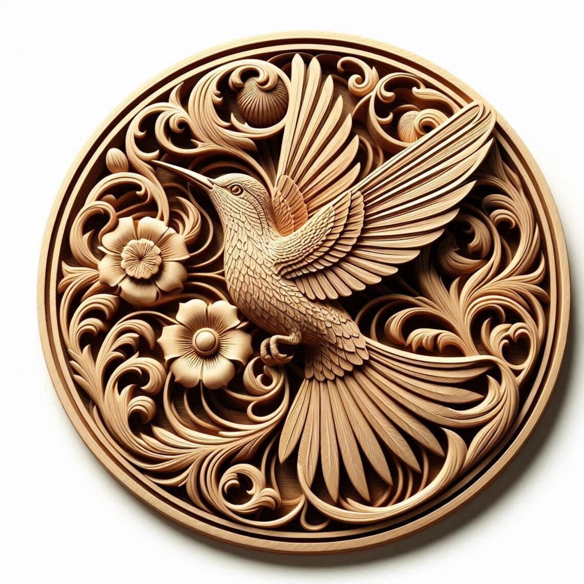 Laserburn PNG Engraving Files Hummingbird Bundle 3D Laser Illusion ...