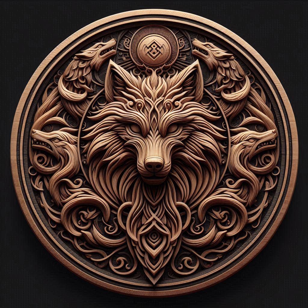 Laserburn Engrave Files Wooden Wolf V3 Round Coasters Bundle 3D Laser ...