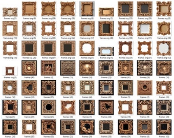 Laserburn Engrave Files Wooden Frames Bundle Japanese Circular 3D Laser ...