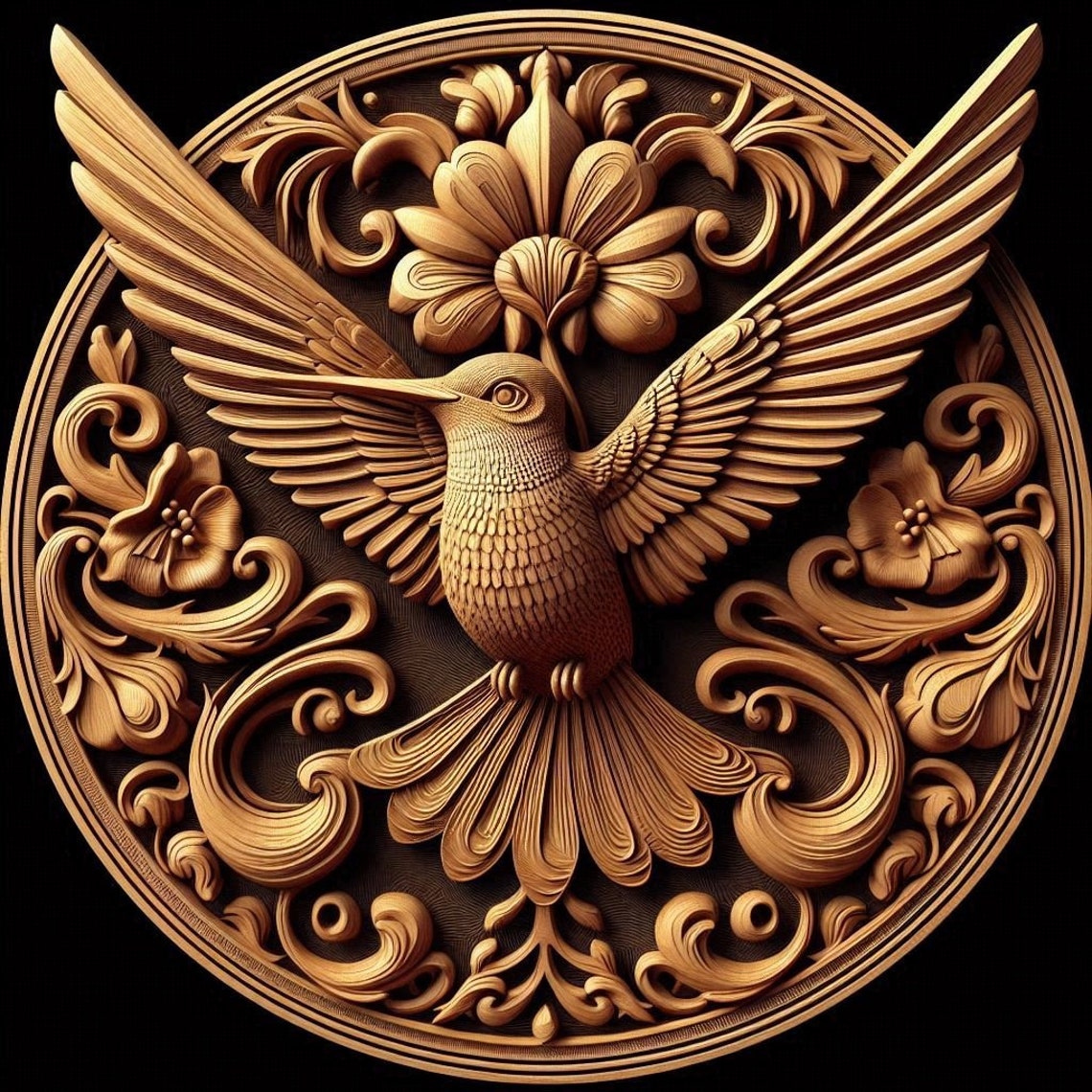 Laserburn PNG Engraving Files Hummingbird Bundle 3D Laser Illusion ...