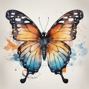 Autumn Fall Butterfly PNG Art Files for Laser and 3D Engraving Patterns ...