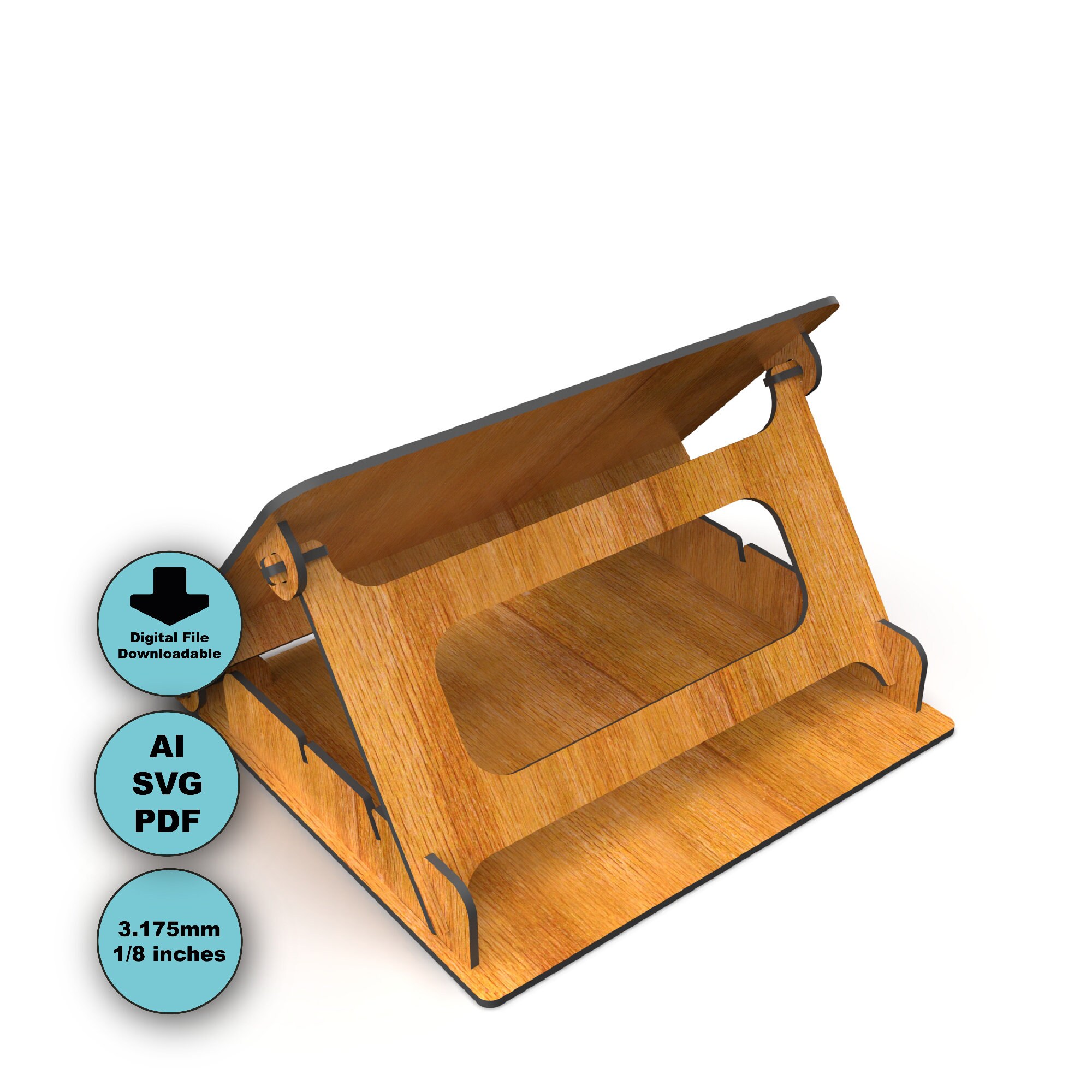 Laser Cut Tablet Stand SVG Download for Glowforge and DXF Files ...