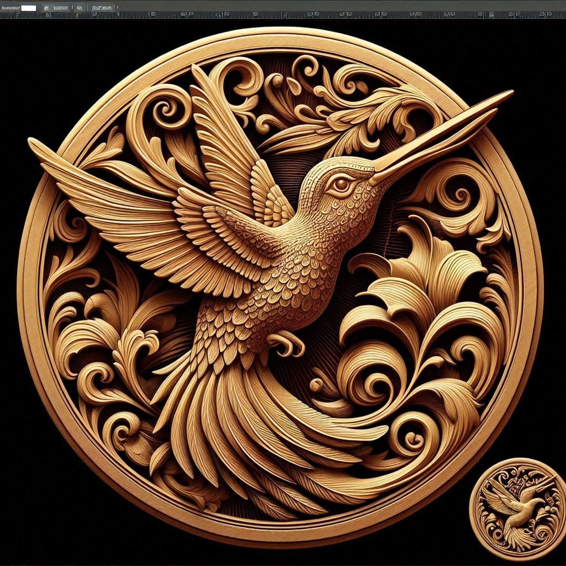 Laserburn PNG Engraving Files Hummingbird Bundle 3D Laser Illusion ...