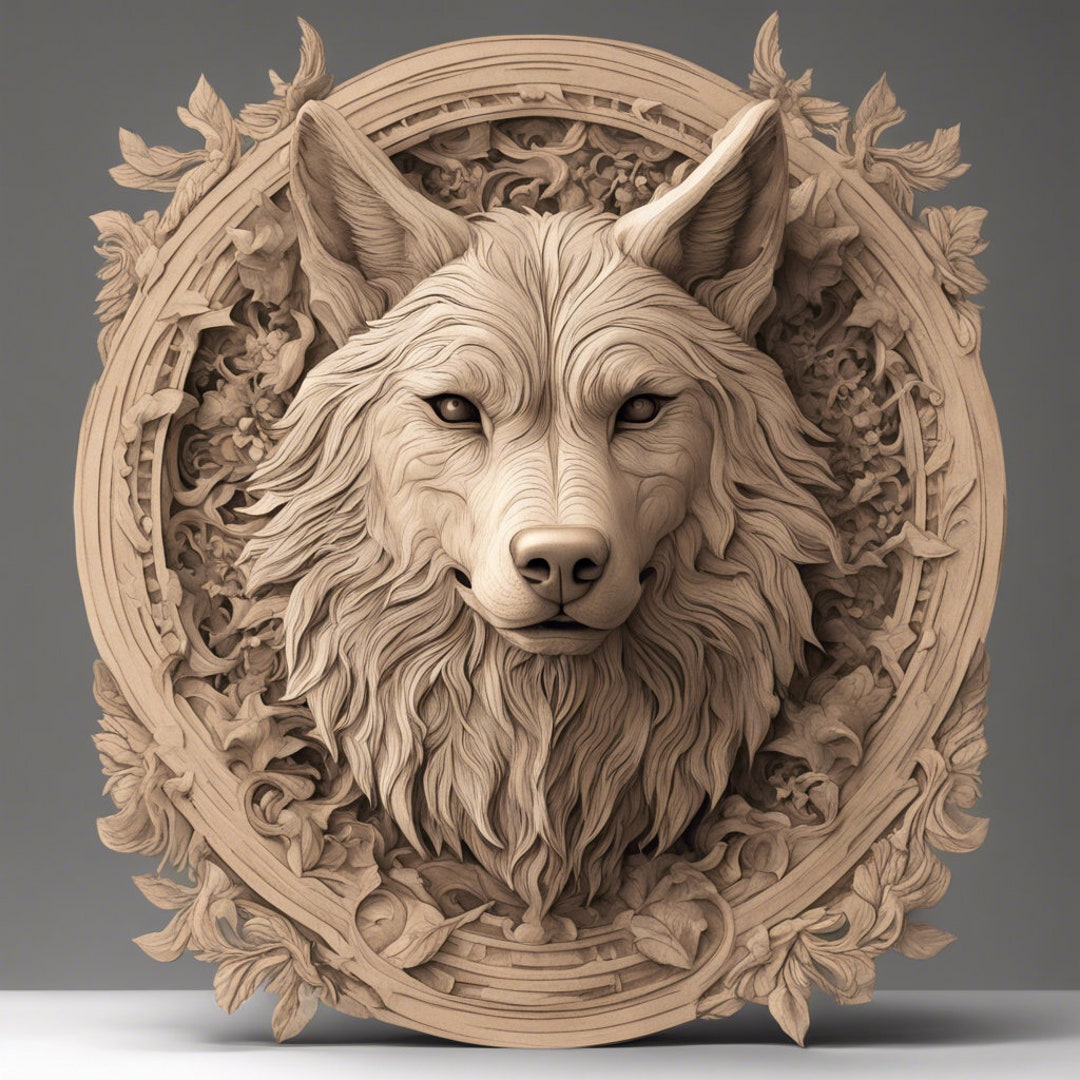 Laserburn Engrave Files Wooden Wolf Bundle 3D Laser Illusion Engraving ...