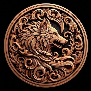 Laserburn Engrave Files Wooden Wolf V3 Round Coasters Bundle 3D Laser ...
